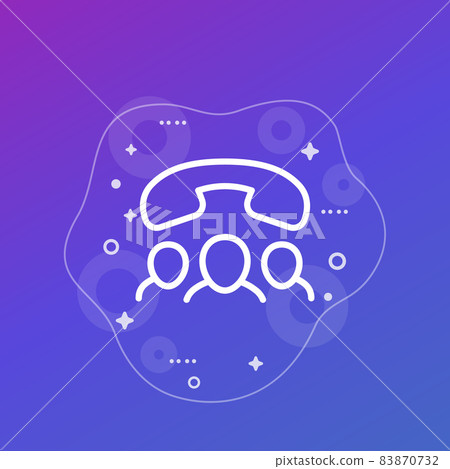 group call line icon, vector - Stock Illustration [83870732] - PIXTA