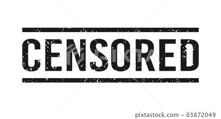 Grunge black censored word rubber stamp. Censor... - Stock Illustration ...