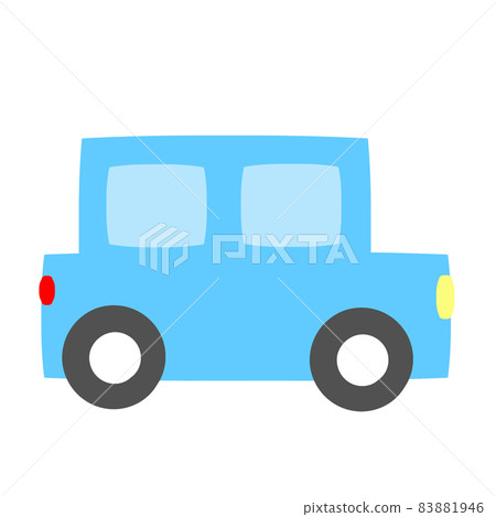 Blue car (facing right) - Stock Illustration [83881946] - PIXTA