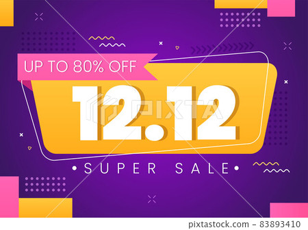Special 12.12 Shopping Day with Super Sale... - Stock Illustration ...