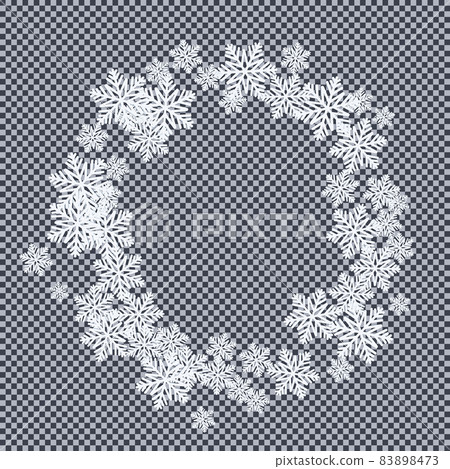 Snowflake frame on a transparent background - Stock Illustration ...