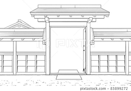 Manga style pen drawing illustration Japanese... - Stock Illustration ...
