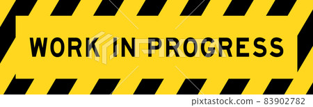 Yellow and black color with line striped label... - Stock Illustration ...