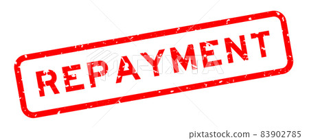 Grunge red repayment word square rubber seal... - Stock Illustration ...