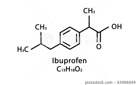 Ibuprofen molecular structure. Ibuprofen...-插圖素材 [83906894] - PIXTA圖庫