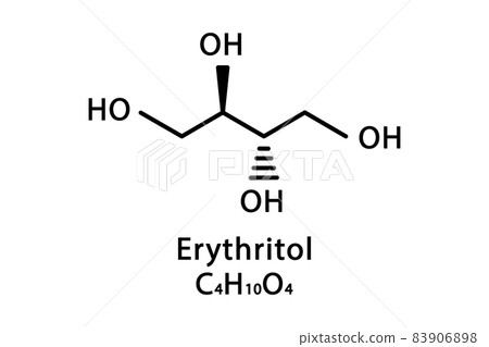 Erythritol molecular structure. Erythritol... - Stock Illustration ...
