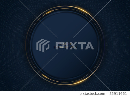 3D elegant blue metallic and golden border... - Stock Illustration ...