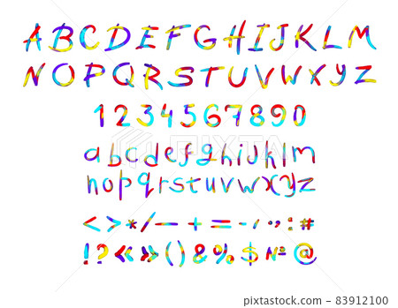 Vector Colorful Font - Stock Illustration [83912100] - PIXTA