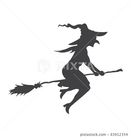 Halloween witch glyph icon, halloween and... - Stock Illustration ...