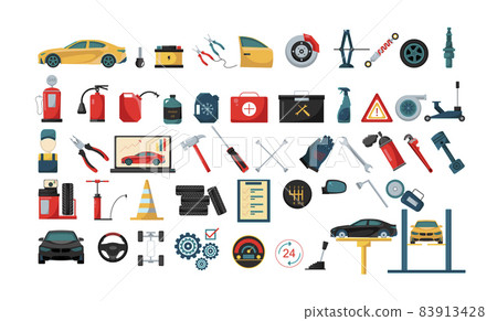Vector Set of Auto Service - Stock Illustration [83913428] - PIXTA