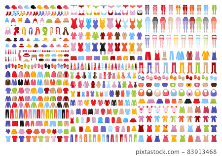 Big Set of Clothing - Stock Illustration [83913468] - PIXTA