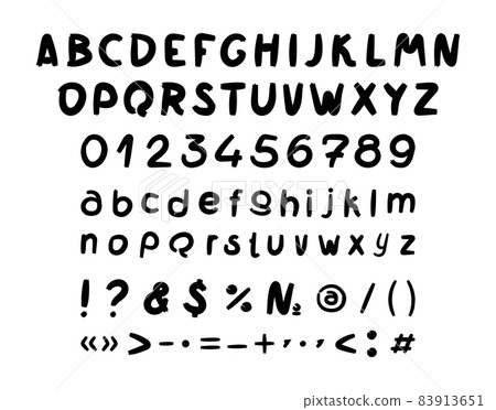 Vector Black Font - Stock Illustration [83913651] - PIXTA