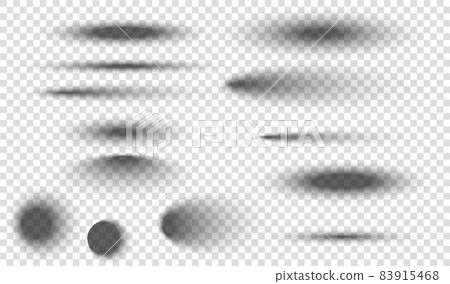 Realistic round drop shadow. Gray circle and... - Stock Illustration ...