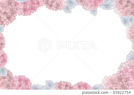 Pink hydrangea frame - Stock Illustration [83922754] - PIXTA
