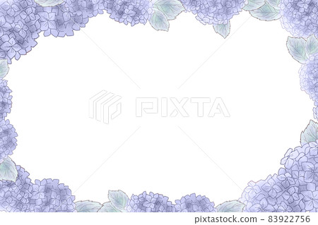 Blue hydrangea frame - Stock Illustration [83922756] - PIXTA