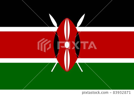 Abstract Flag Kenya - Stock Illustration [83932871] - PIXTA