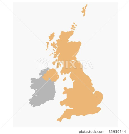 Doodle freehand drawing of The Great Britain map. - Stock Illustration ...