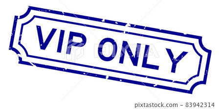 Grunge blue VIP (abbreviation of very important... - Stock Illustration ...