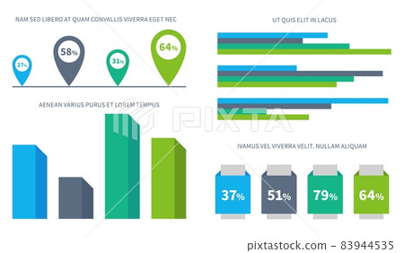 Infographics set. Charts and graphs for report.... - Stock Illustration ...