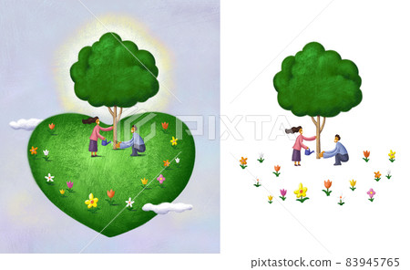 coexistence of nature and people - Stock Illustration [83945765] - PIXTA