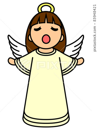 Angel singing with open arms - Stock Illustration [83948421] - PIXTA