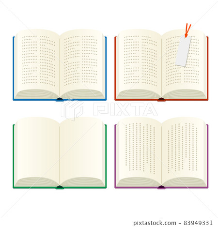 Illustration of a double-page spread book - Stock Illustration ...