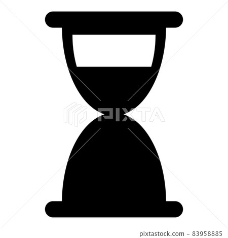 Hourglass sand clock antique icon black color... - Stock Illustration ...