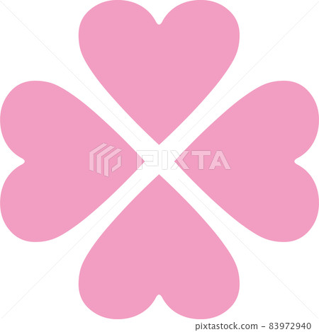 Four-leaf clover pink - Stock Illustration [83972940] - PIXTA