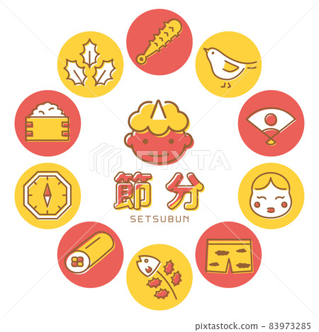 Setsubun's icon frame material - Stock Illustration [83973285] - PIXTA
