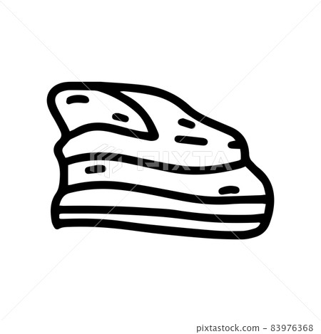 bacon line vector doodle simple icon design - Stock Illustration ...