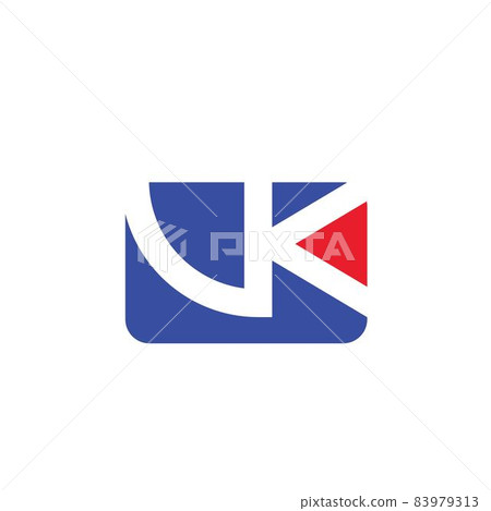 uk letter icon vector conceptual design template - Stock Illustration ...