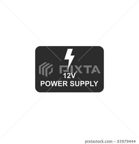 12 volt power supply icon vector illustration...-插圖素材 [83979444] - PIXTA圖庫
