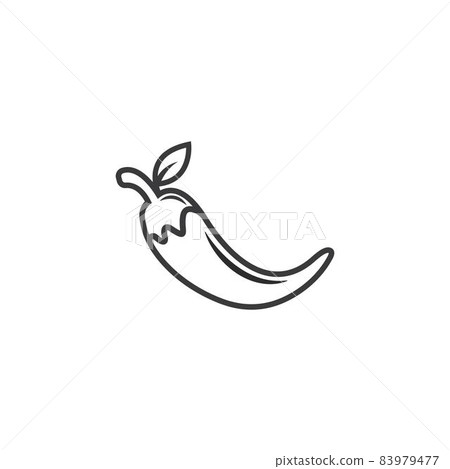 Chili line icon vector illustration design...-插圖素材 [83979477] - PIXTA圖庫