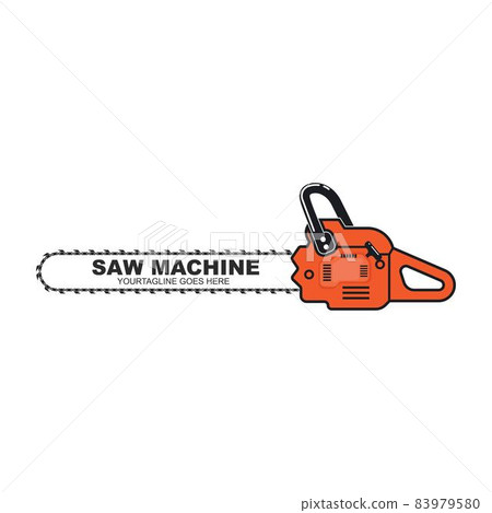 saw chain machine icon vector illlustration... - Stock Illustration ...