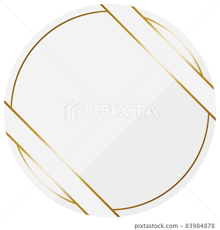 Circular frame white & gold diagonal hanging... - Stock Illustration ...