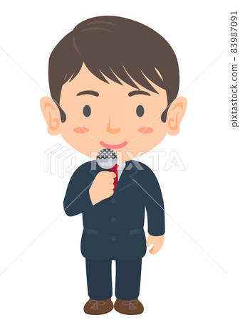 Male announcer moderator - Stock Illustration [83987091] - PIXTA
