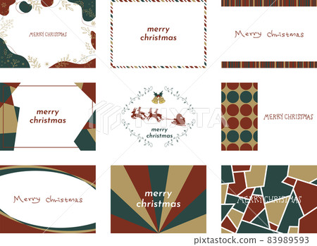Christmas card frame set - Stock Illustration [83989593] - PIXTA