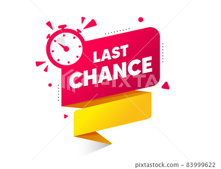 Last chance ribbon banner with timer icon.... - Stock Illustration ...