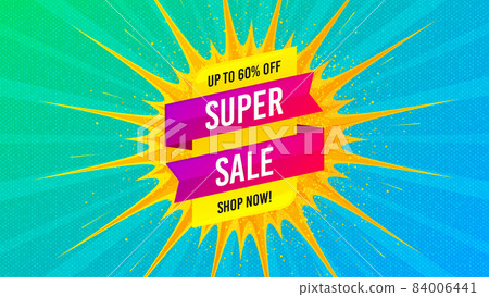 Super sale badge. Discount banner shape. Coupon... - Stock Illustration ...