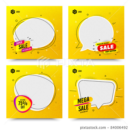 Promotion square web banner templates. Sale and... - Stock Illustration ...
