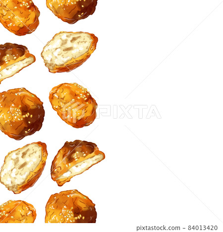 Hand-painted watercolor meatball illustration... - Stock Illustration ...