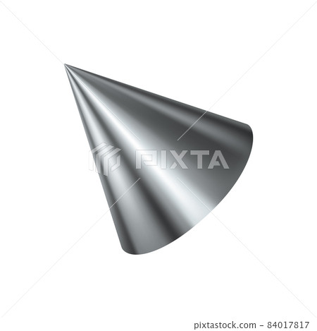 Realistic Silver Cone Composition - Stock Illustration [84017817] - PIXTA