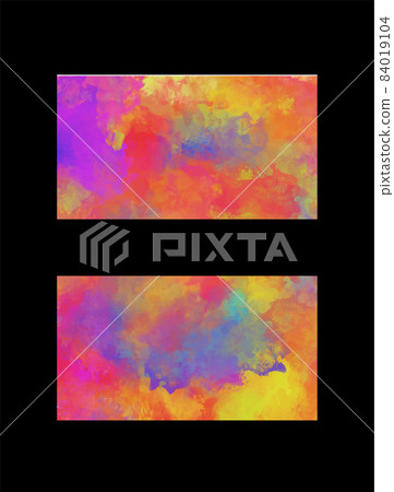Vector color paint banner collection on black - Stock Illustration ...