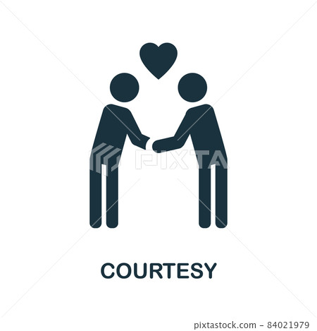 Courtesy flat icon. Colored sign from positive... - Stock Illustration ...