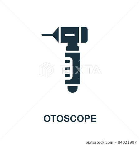Otoscope icon. Monochrome sign from medical... - Stock Illustration ...
