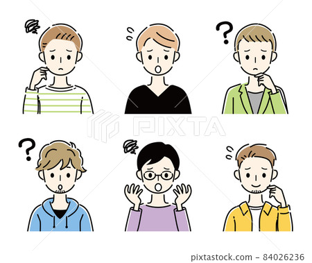 Multiple questions for men - Stock Illustration [84026236] - PIXTA