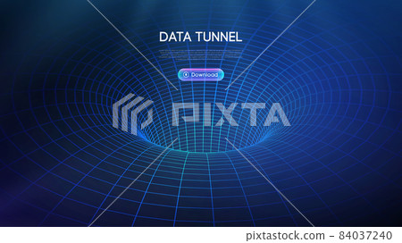 Big data tunnel vector illustration. Abstract... - Stock Illustration [84037240] - PIXTA