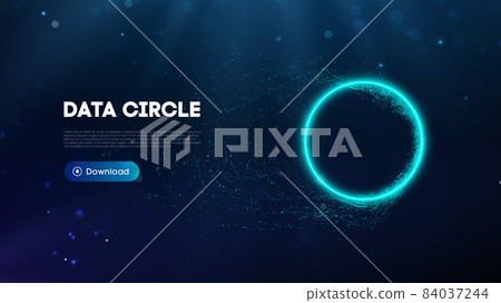 Data circle digital technology background.... - Stock Illustration ...