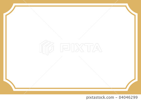 Simple cornerless frame (yellow) - Stock Illustration [84046299] - PIXTA