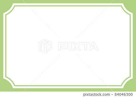 Simple cornerless frame (green) - Stock Illustration [84046300] - PIXTA